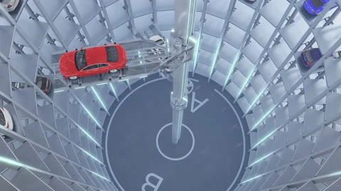 Automated car parking system. High quali... | Stock Video | Pond5