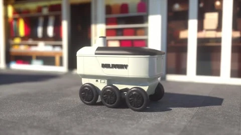 Automated Delivery Robot with Self Drivi... | Stock Video | Pond5
