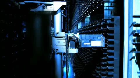 Automated Electronic Data Storage Machin... | Stock Video | Pond5
