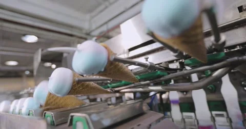 Automated ice cream production line. Ice... | Stock Video | Pond5