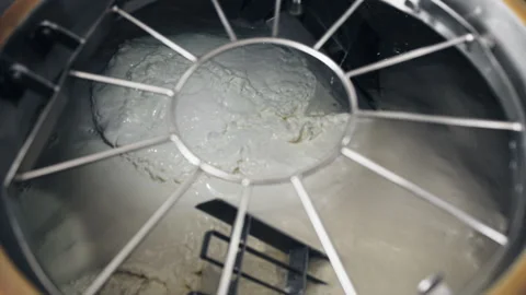 Automated Machine Mixing Cottage Cheese ... | Stock Video | Pond5