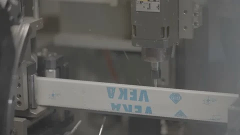 Automated Machines of PVC VEKA Window an... | Stock Video | Pond5