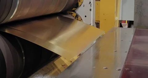 Automated Metal Rolling Machine Producin... | Stock Video | Pond5