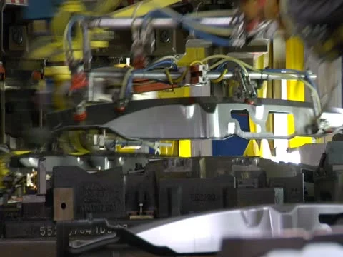 Automated Vehicle Assembly Stamping Line... | Stock Video | Pond5
