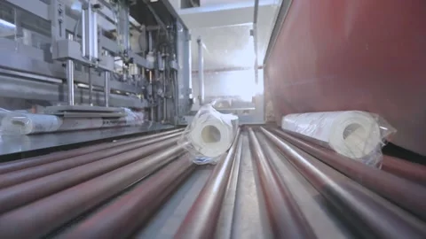 Automated wallpaper production line. Wal... | Stock Video | Pond5