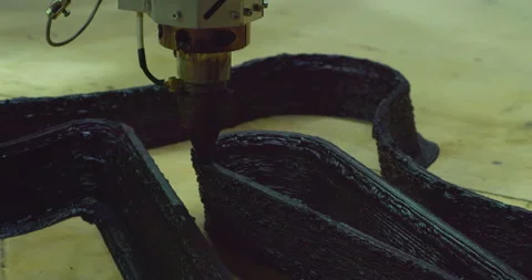 Automatic 3D printer prints with recycle... | Stock Video | Pond5