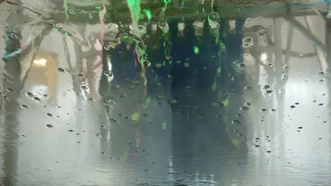 Automatic car wash view from inside the... | Stock Video | Pond5