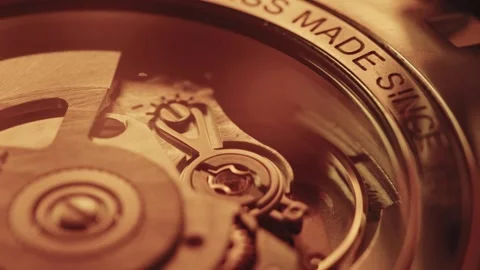 An Automatic Clock Mechanism Internal | Stock Video | Pond5