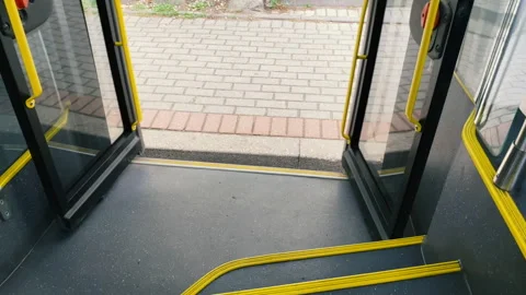 Bus Door Transportation Stock Footage ~ Royalty Free Stock Videos | Pond5