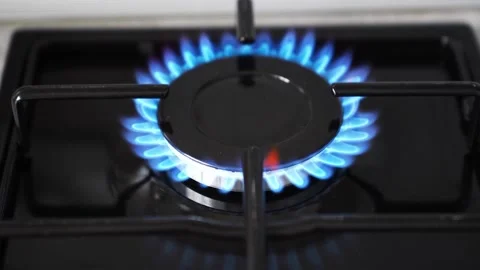 automatic ignition. the fire of the gas ... | Stock Video | Pond5