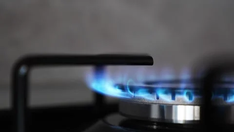 automatic ignition. the fire of the gas ... | Stock Video | Pond5