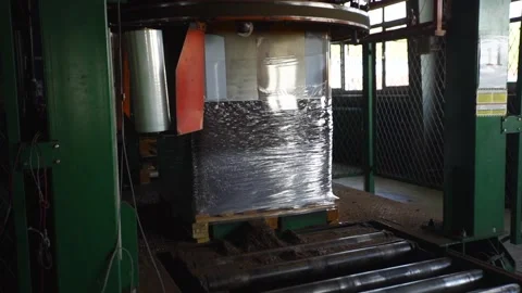 Automatic polyethylene packaging process... | Stock Video | Pond5