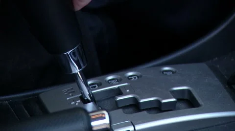 Automatic transmission control lever in ... | Stock Video | Pond5