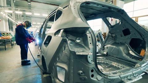 Car Factory Worker Stock Video Footage | Royalty Free Car Factory ...