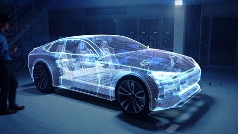 Automotive Engineer Working on Electric ... | Stock Video | Pond5