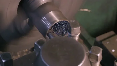 Automotive Rotating Parts - Metal Lathe ... | Stock Video | Pond5