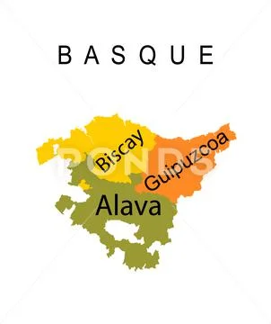 Autonomous community Basque map vector silhouette ~ Clip Art #207561307