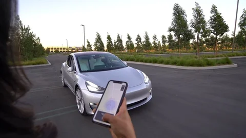 Autonomous self-driving car using the sm... | Stock Video | Pond5