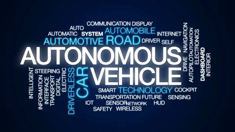 Autonomous vehicle animated word cloud, ... | Stock Video | Pond5