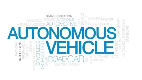 Autonomous vehicle animated word cloud, ... | Stock Video | Pond5