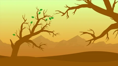 Autumn landscape fall leaves animation b... | Stock Video | Pond5