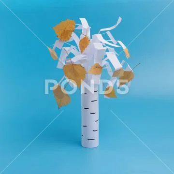 Autumn nature craft, easy tree art project for kindergarten and school ...