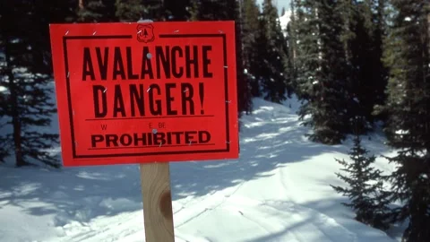 Avalanche Warning Stock Video Footage | Royalty Free Avalanche Warning ...