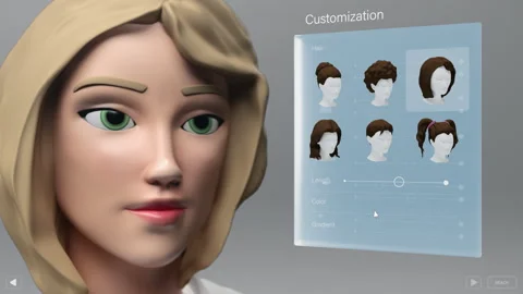 Avatar Creation User Interface Software ... | Stock Video | Pond5