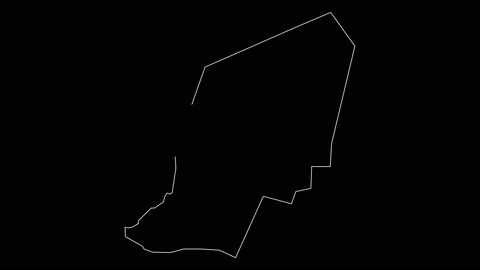 Avatele municipality map of Niue outline... | Stock Video | Pond5