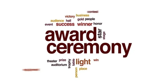 Award ceremony animated word cloud, text... | Stock Video | Pond5