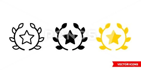 Award icon of 3 types. Isolated vector sign symbol. Illustration #134183360