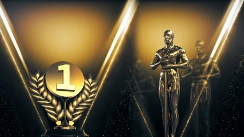 Number 1 Trophy Stock Footage ~ Royalty Free Stock Videos | Pond5