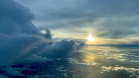 Awesome aerial view from a jet cockpit r... | Stock Video | Pond5