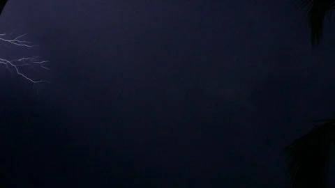 Awesome horizontal branch lightning bolt... | Stock Video | Pond5