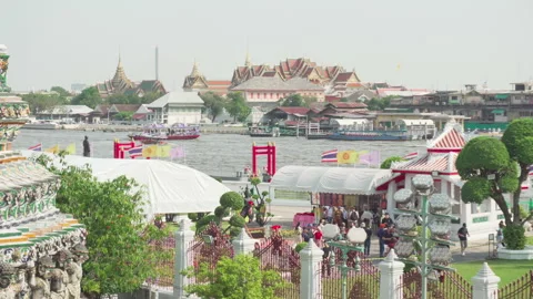 Awesome view of the Chao Phraya River fr... | Stock Video | Pond5