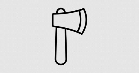 axe animated outline icon | Stock Video | Pond5