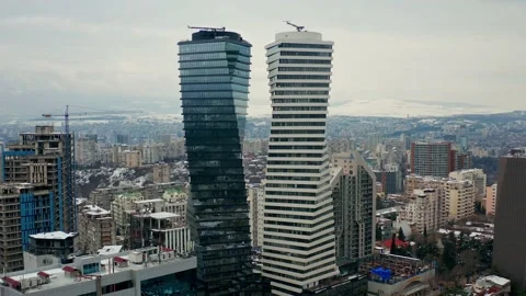 Axis towers - Modern building towers in ... | Stock Video | Pond5