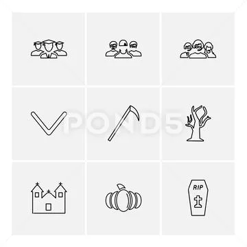 Axr, tree , grave , halloween , rip , graveyard , horror , eps icons ...