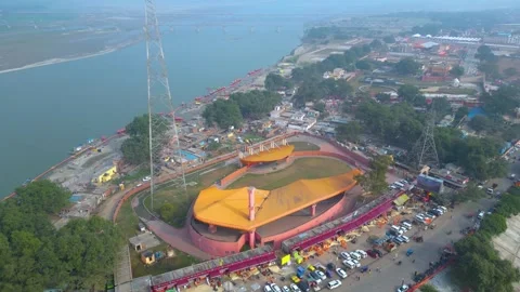 Ayodhya City Aerial view Shri Ram Mandir... | Stock Video | Pond5