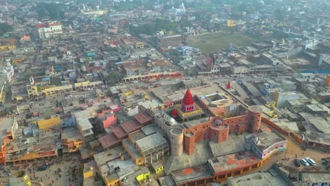 Ayodhya Drone view Shri Ram Mandir, Shri... | Stock Video | Pond5