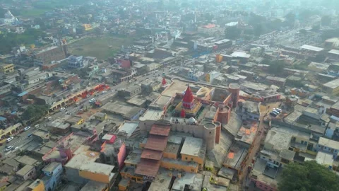 Ayodhya Drone view Shri Ram Mandir, Shri... | Stock Video | Pond5