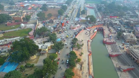 Ayodhya Drone view Shri Ram Mandir, Shri... | Stock Video | Pond5
