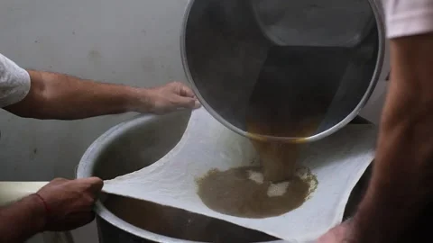 The Ayurvedic juice distillation process... | Stock Video | Pond5