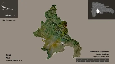 Azua location. Dominican Republic. Satel... | Stock Video | Pond5