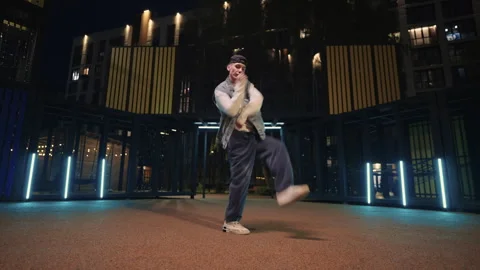 B-Boy Dancing Hip-Hop And Freestyle Danc... | Stock Video | Pond5