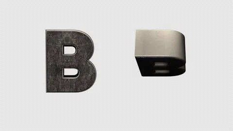 B Letters 3D Animation Font, 2 Version, ... | Stock Video | Pond5