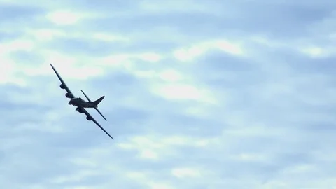 B17 bomber fly past ww2 4K | Stock Video | Pond5
