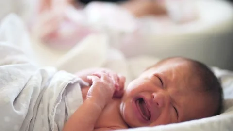 baby newborn crying. little baby a newbo... | Stock Video | Pond5