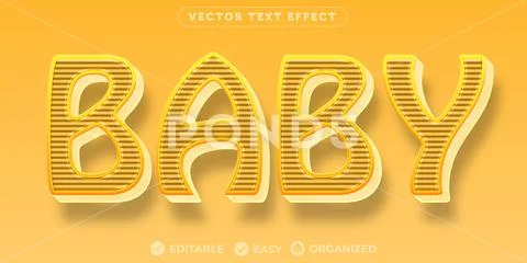 Baby Text Effect,Fully Editable Font Text Effect: Royalty Free #247614122