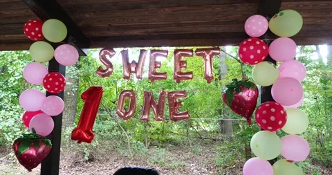 Baby's first birthday sweet one-year-old... | Stock Video | Pond5